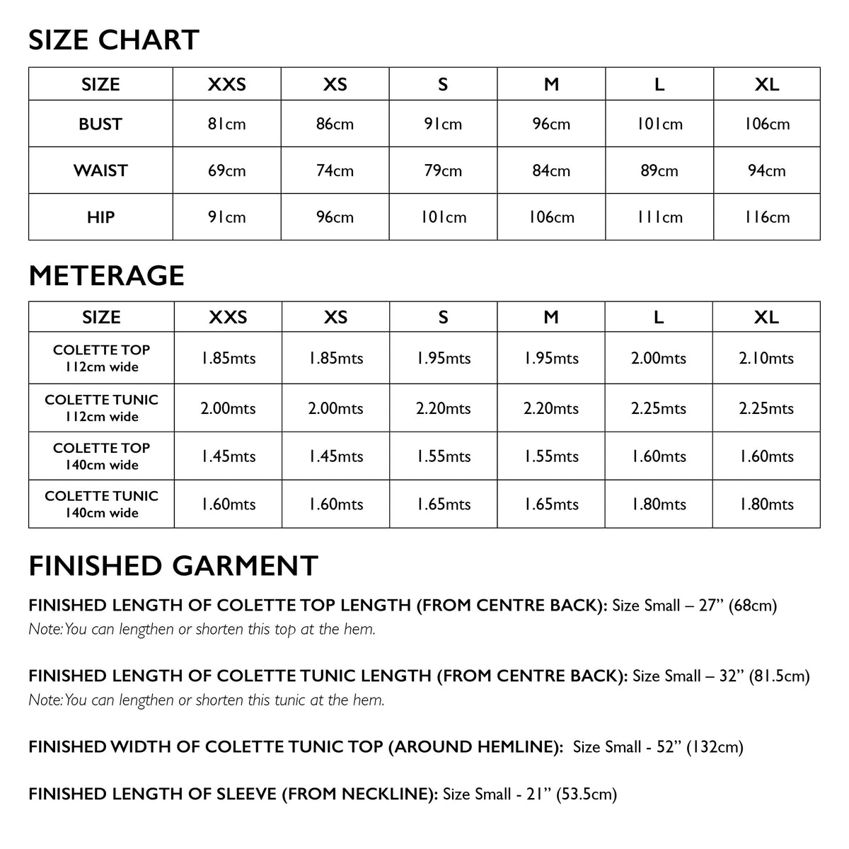 Colette Tunic Top Pattern