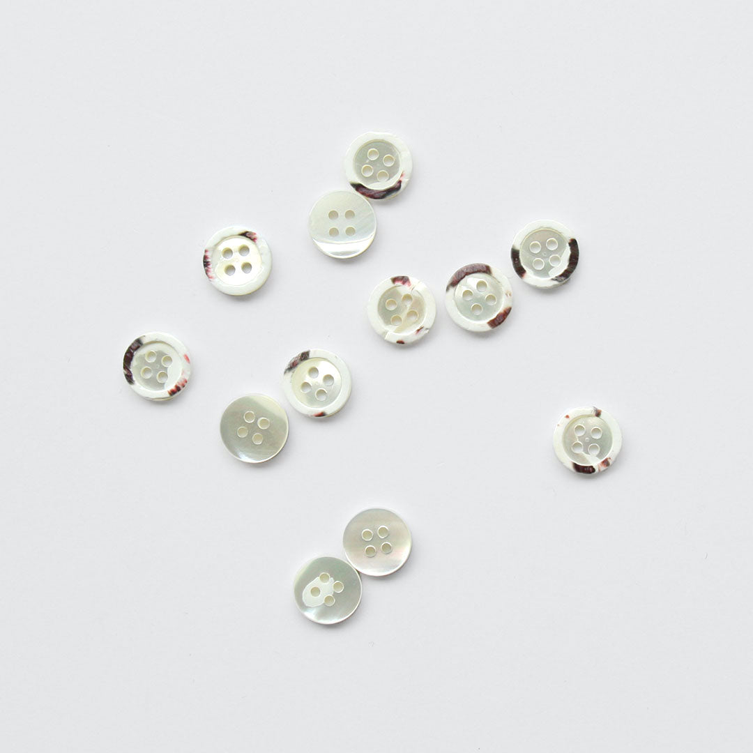 Trochus Shell - Rimmed 4-Hole Button