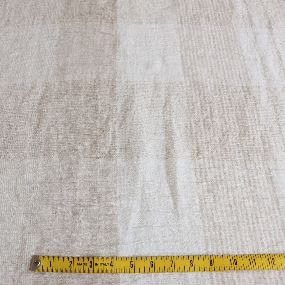 Kos Check String Crinkle Linen