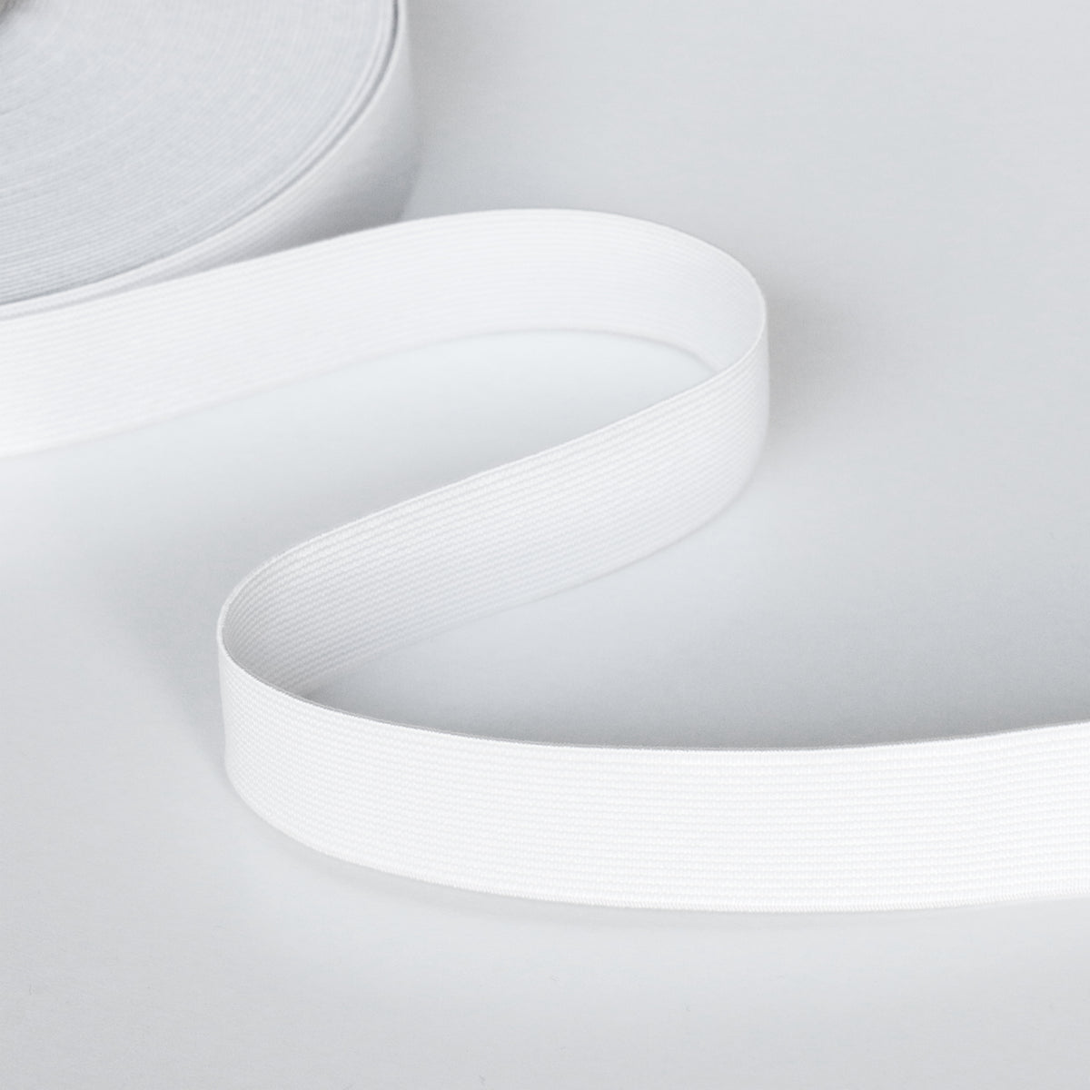 Knitted Non-Roll Elastic (25mm) - White