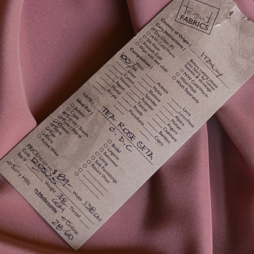 Tea Rose Seta Crepe De Chine