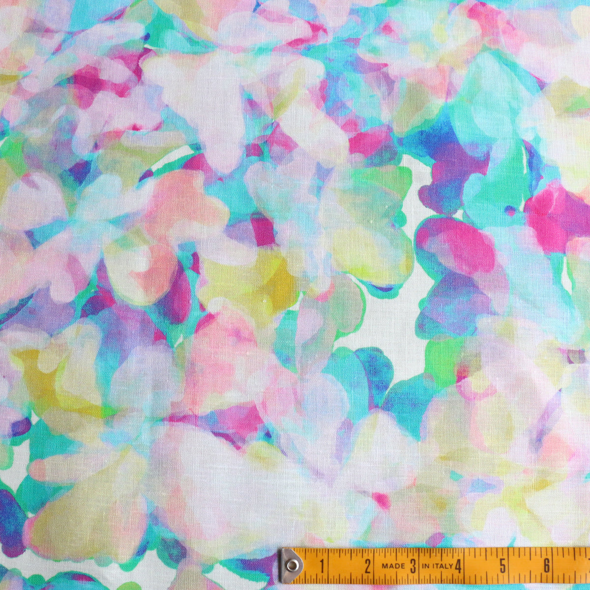 Aura Pink Printed Linen