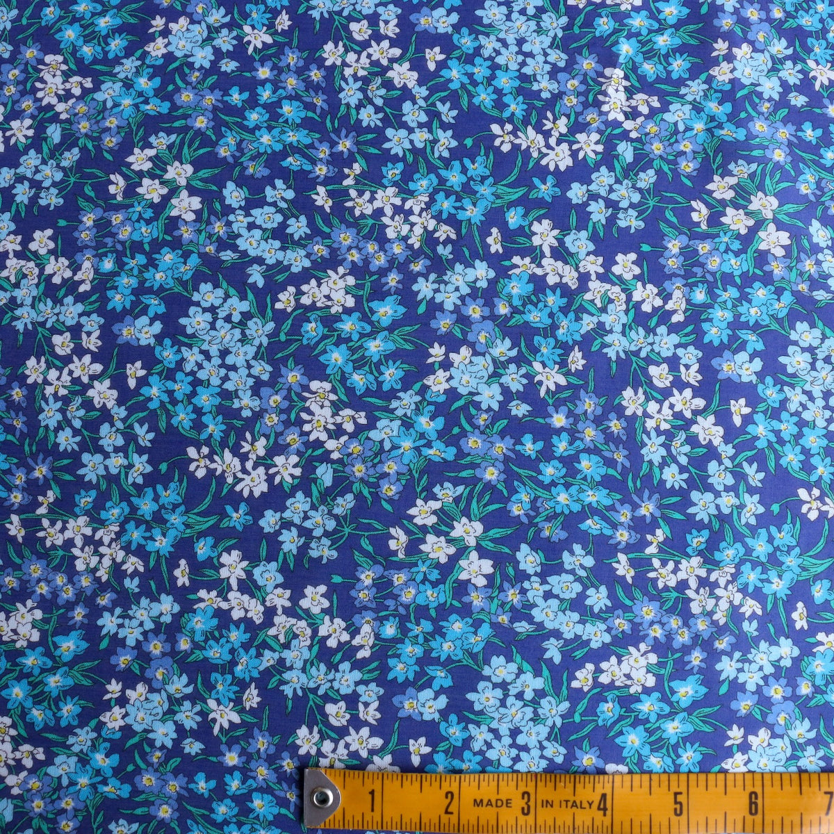 Sea Blossom Blue - Liberty Fabrics - Chloe Cotton Chiffon