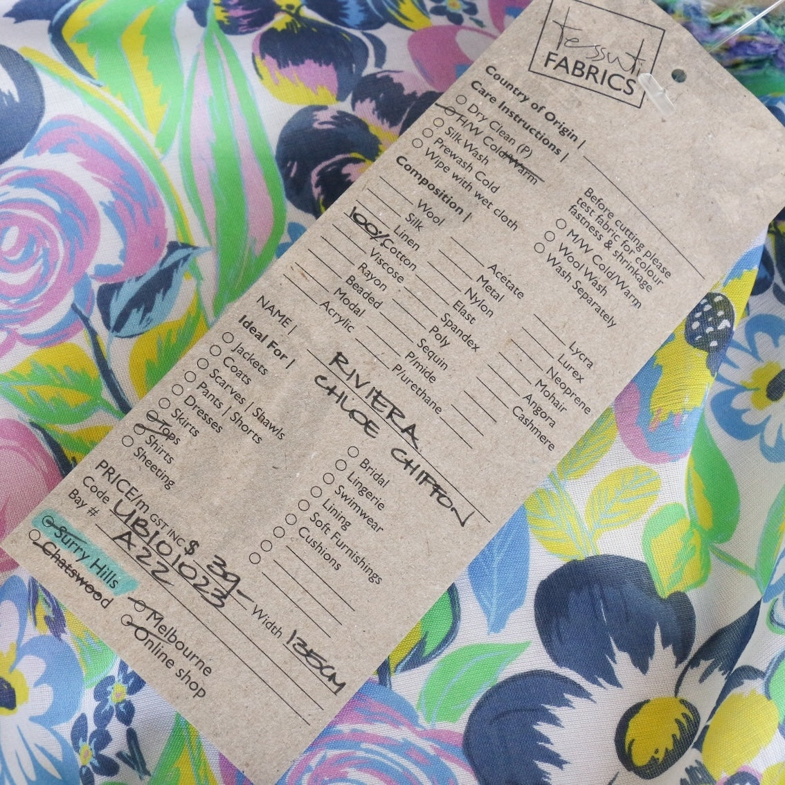 Riviera - Liberty Fabrics - Chloe Cotton Chiffon