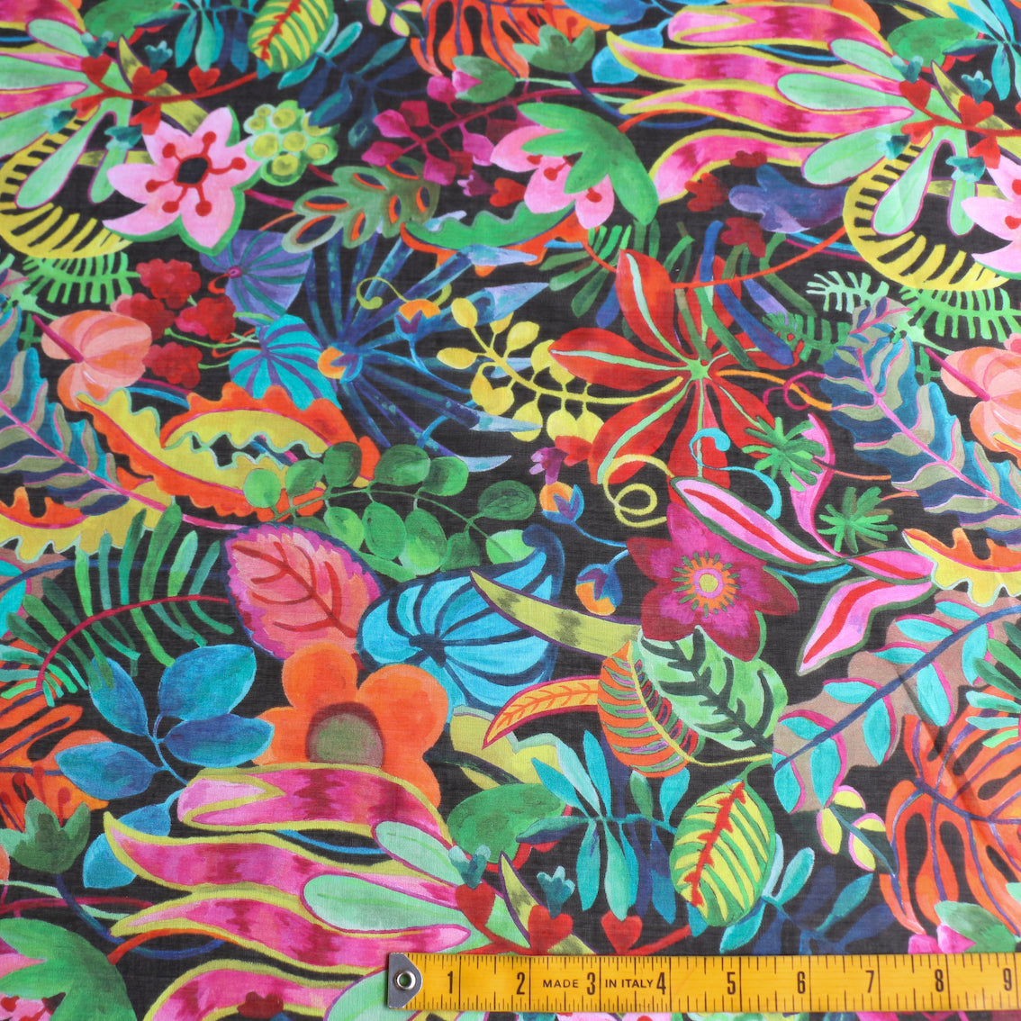 Jungle Trip Black - Liberty Fabrics - Chloe Cotton Chiffon