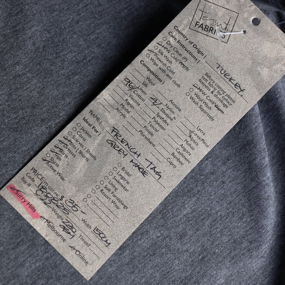 French Tag Grey Marle