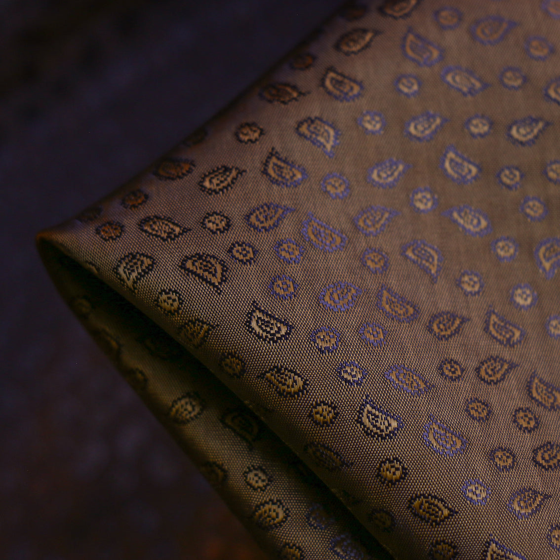 Cachemire Bronze/Black Mini Paisley - Fancy Lining