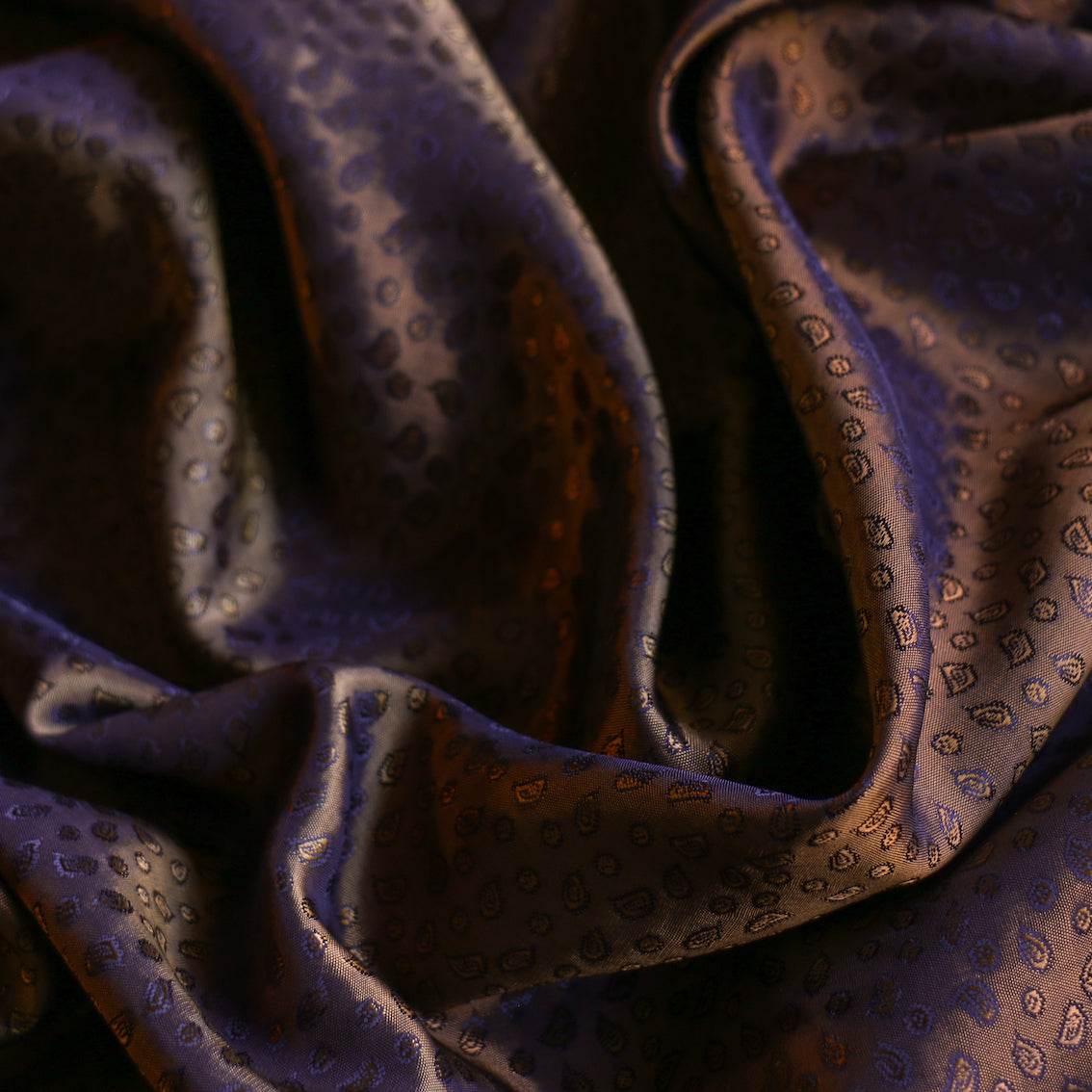 Cachemire Bronze/Black Mini Paisley - Fancy Lining