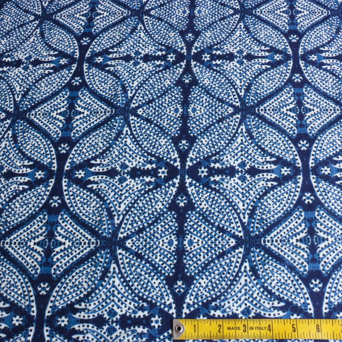 Kaleidoscope Blue Printed Linen