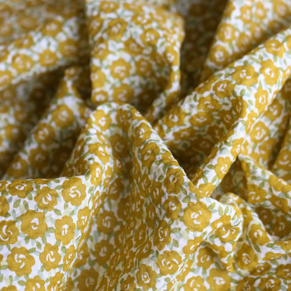 Turmeric Spring Seersucker Cotton