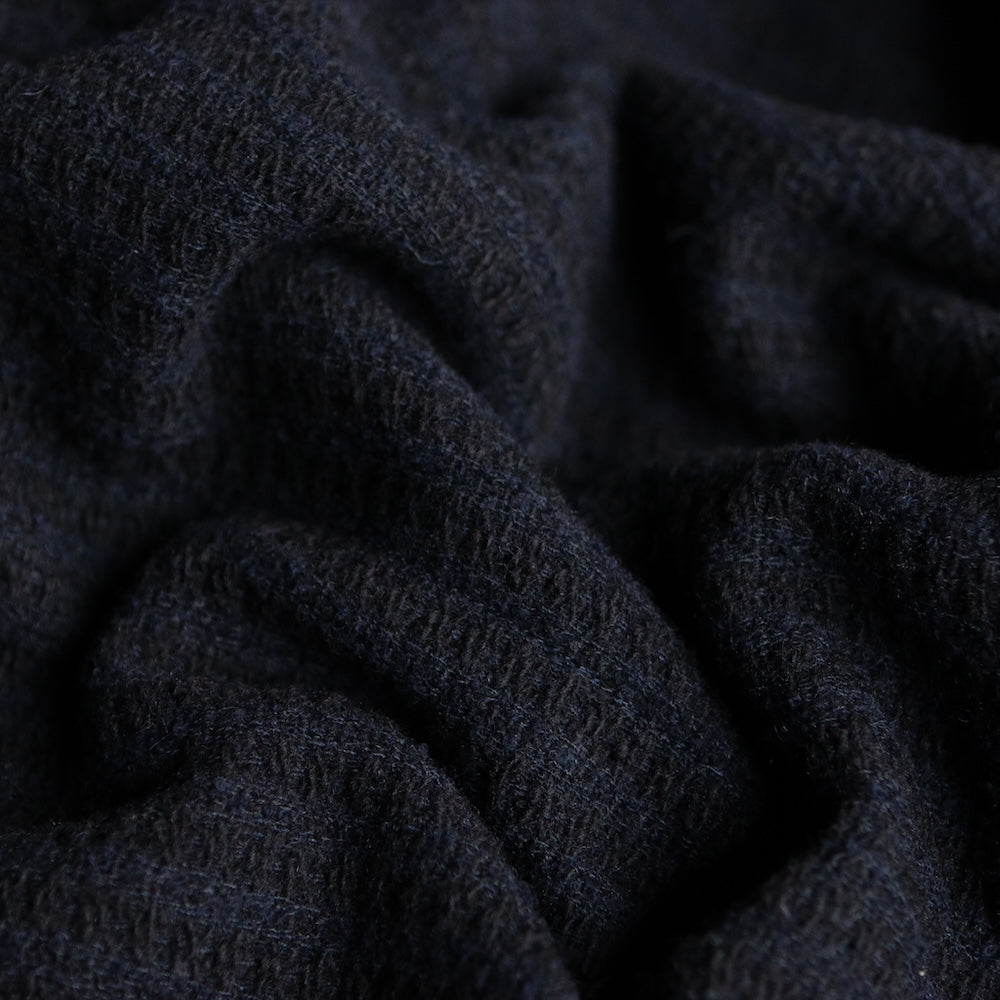Quilted Onyx Navy/Black - Wool/Cashmere Wadding