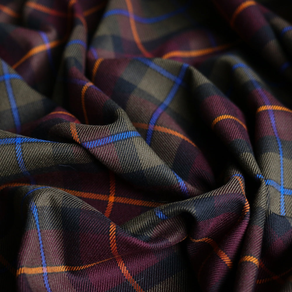 Olivia Check Viscose/Poly Stretch Woven