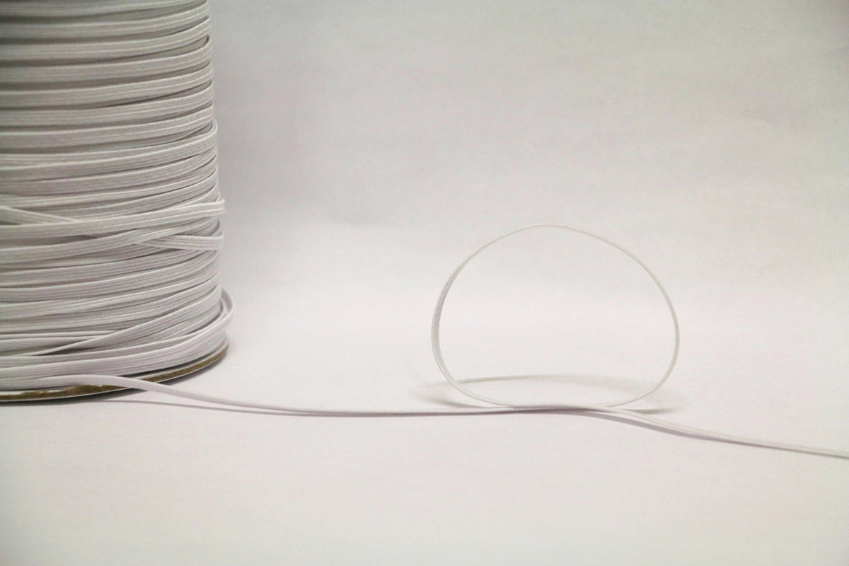 *Braided Elastic (3mm) - White