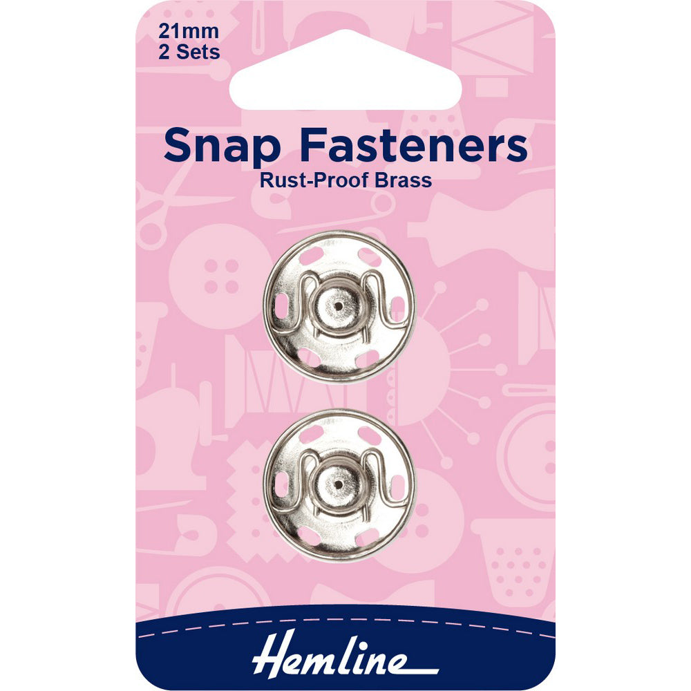 Hemline - Snap Fasteners (Nickel) - 21mm