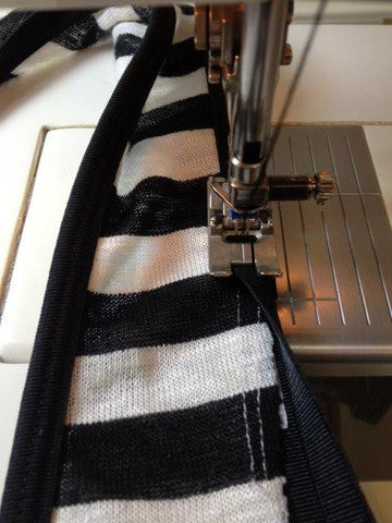 18mm Stretch Fold-Over Binding - Black