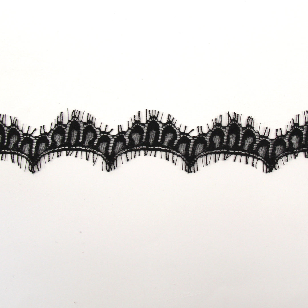 Scalloped Black Lace Trim
