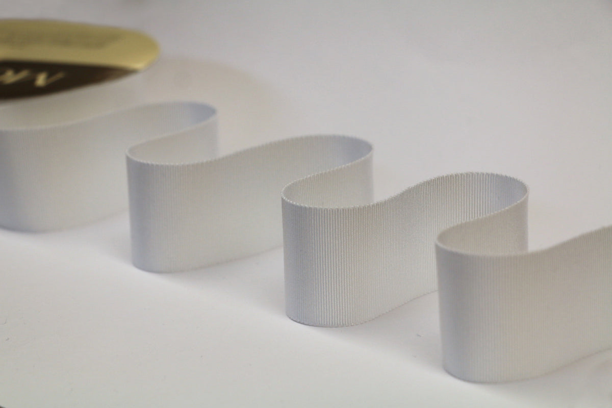 40mm Grosgrain Ribbon - White