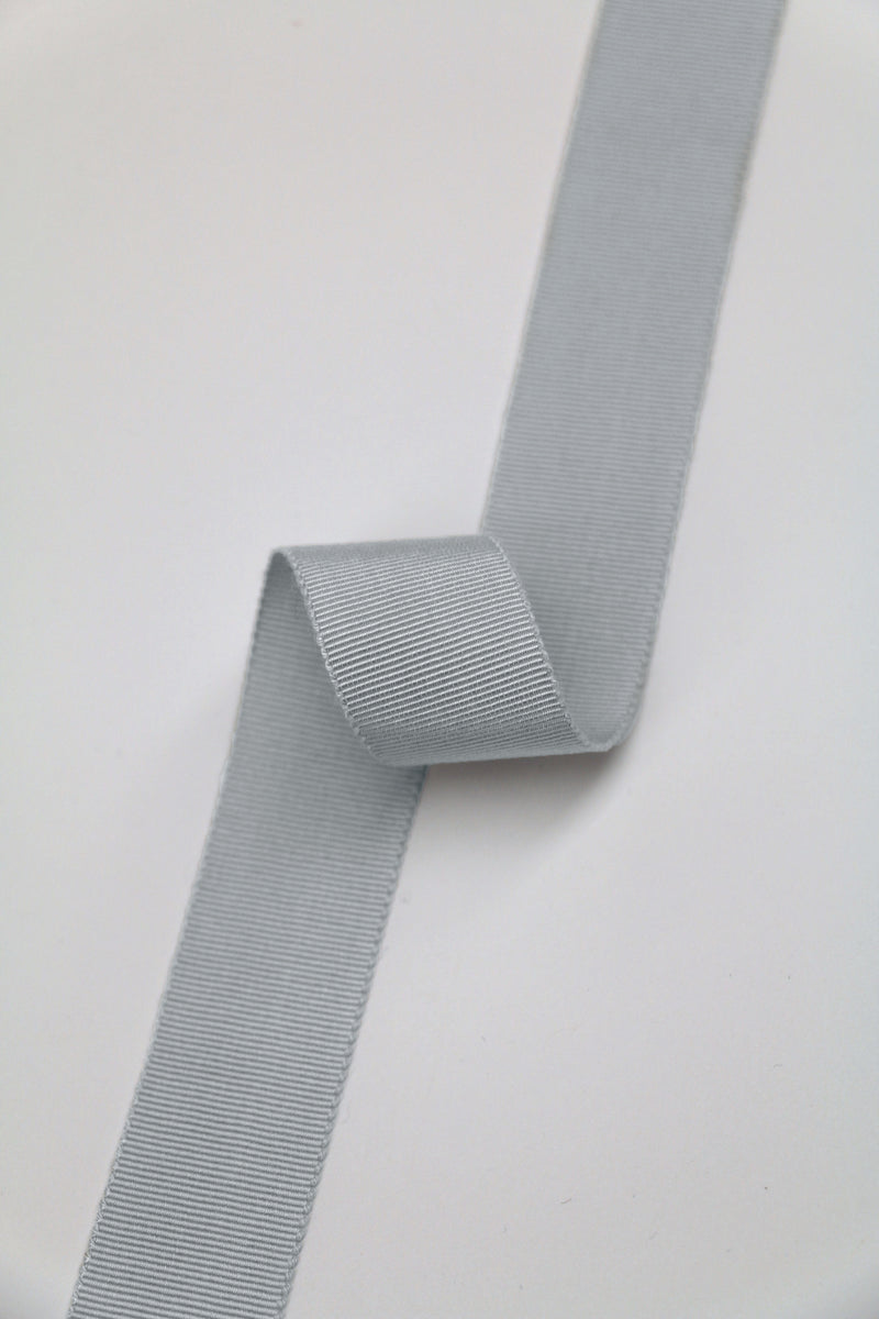 25mm Grosgrain Ribbon - Silver Grey