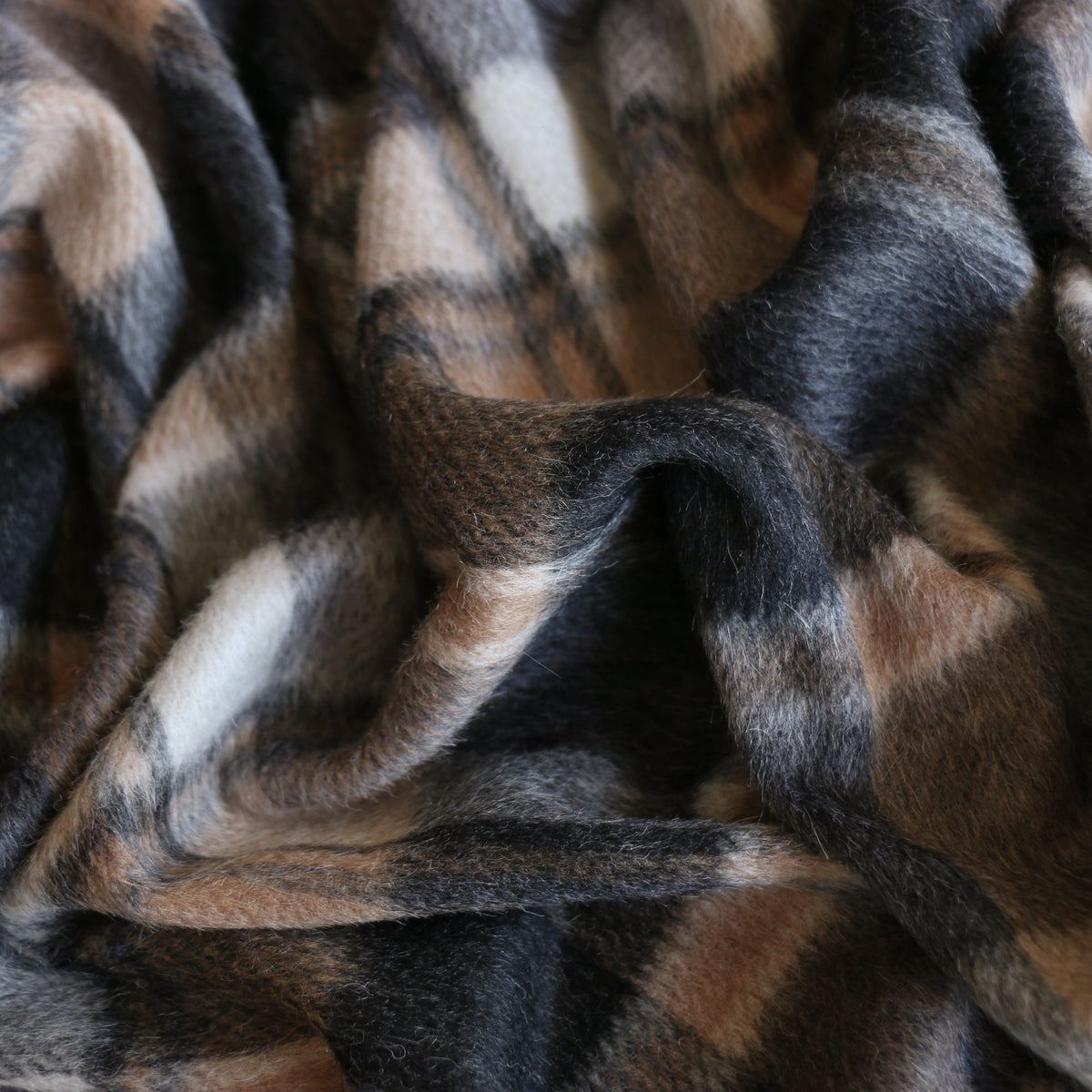 Cortina Check Grey/Camel Coating