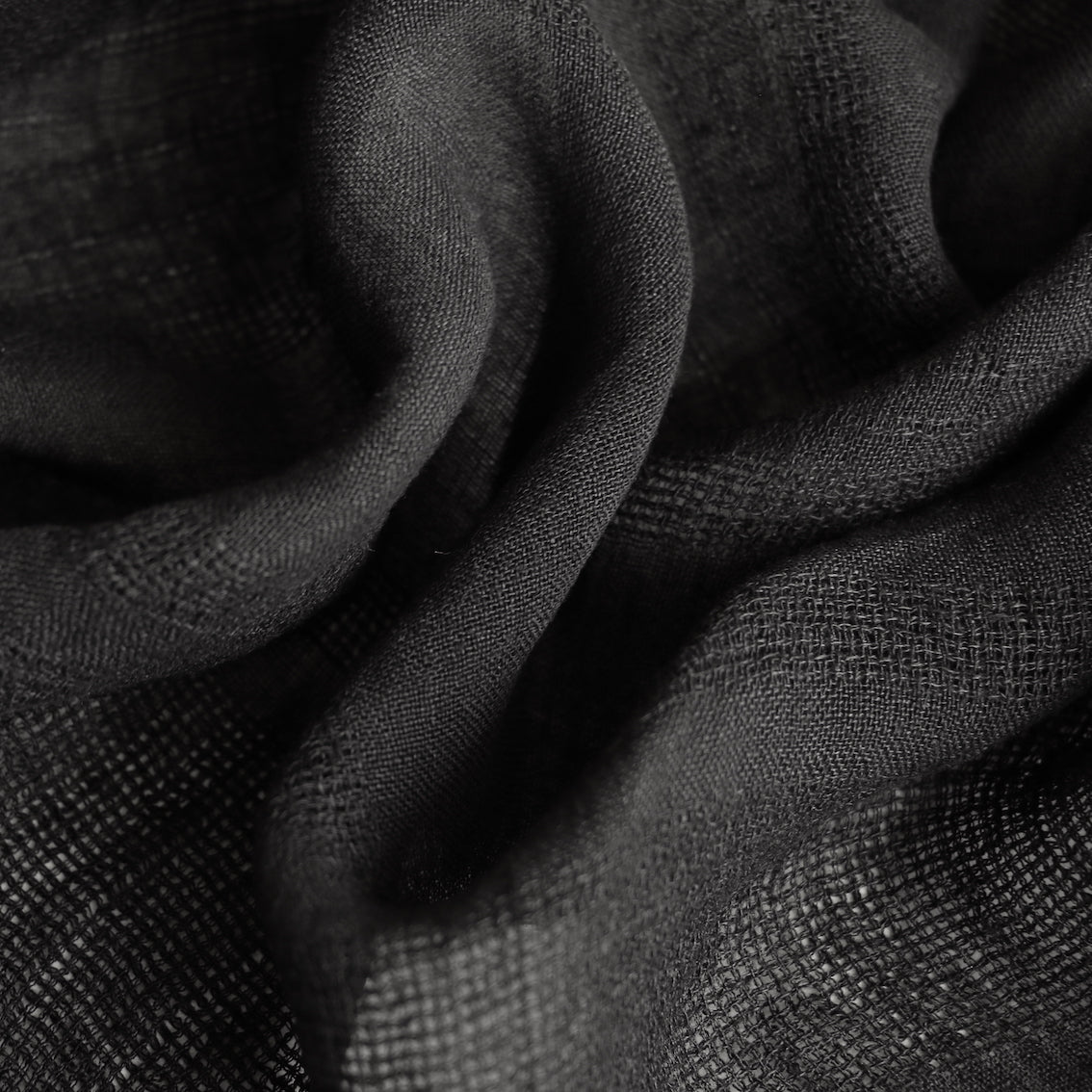 Nero Striped Weave Gauze
