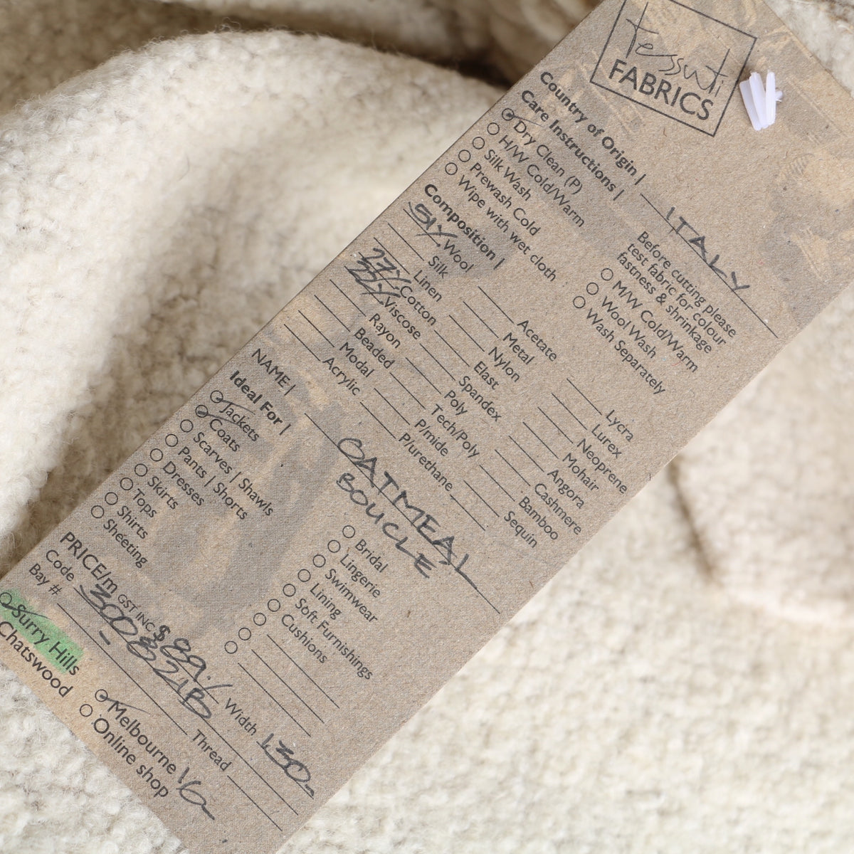 Oatmeal Bouclé
