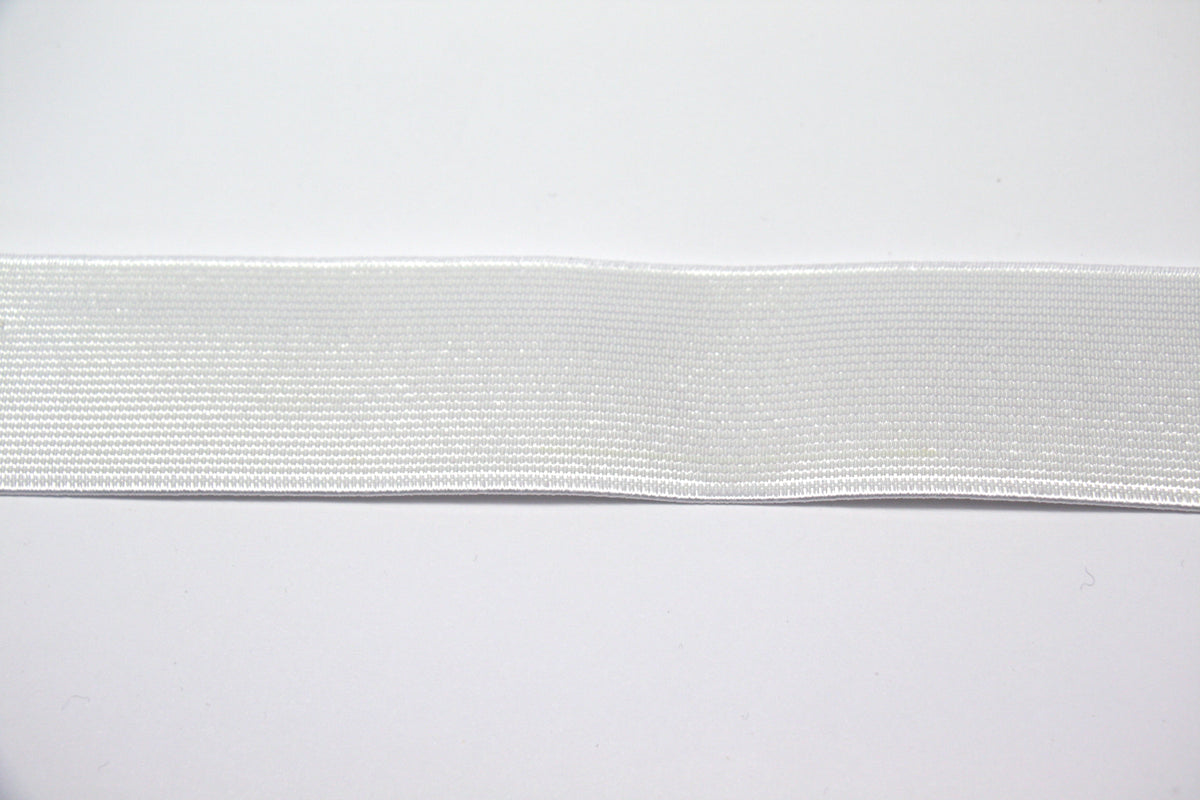 *Knitted Non-Roll Elastic (38mm) - White