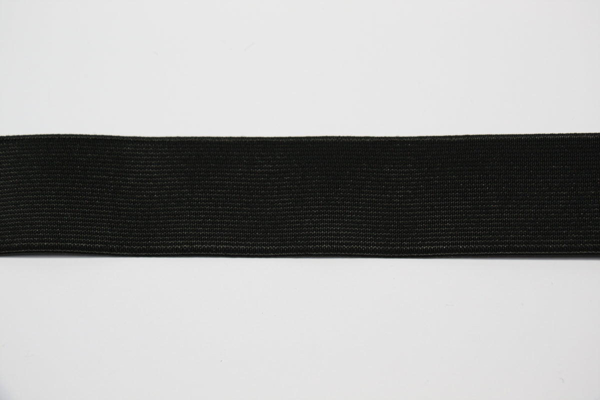 *Knitted Non-Roll Elastic (38mm) - Black