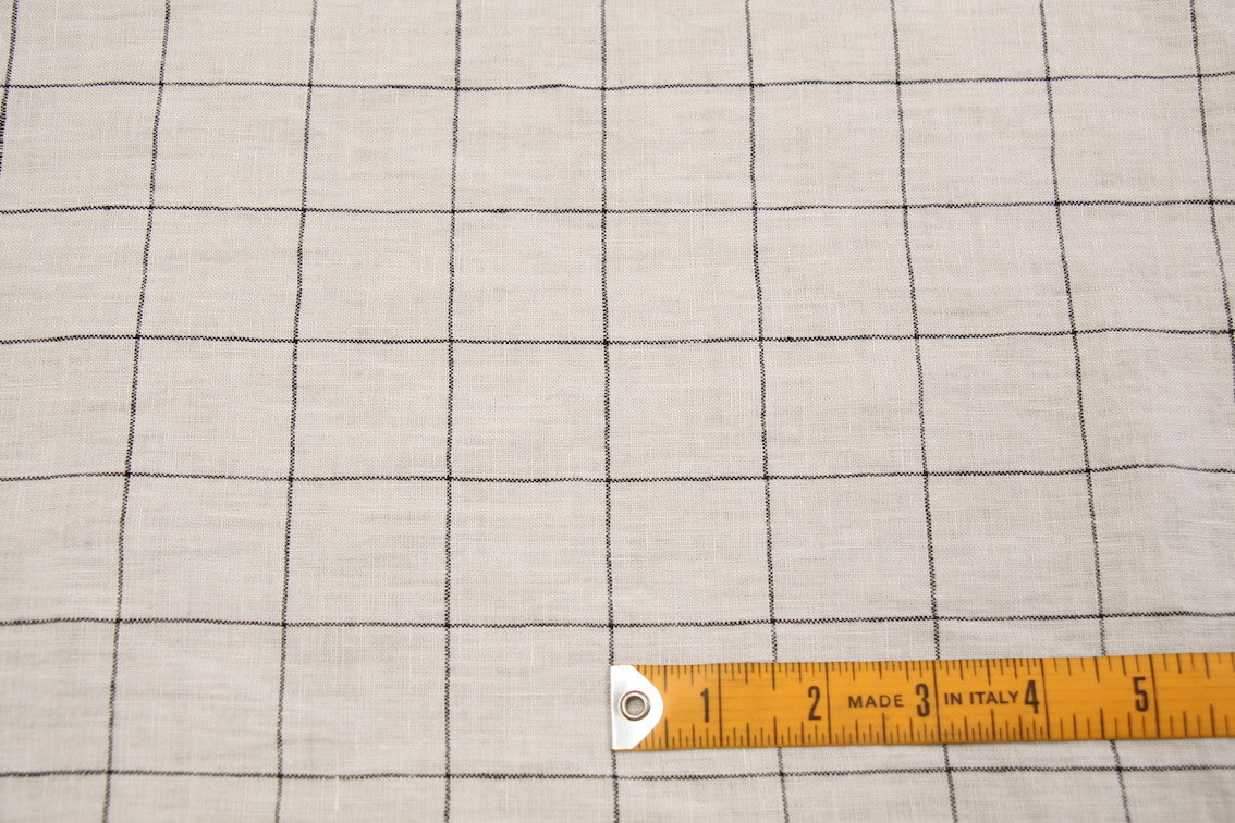 Grid White Linen