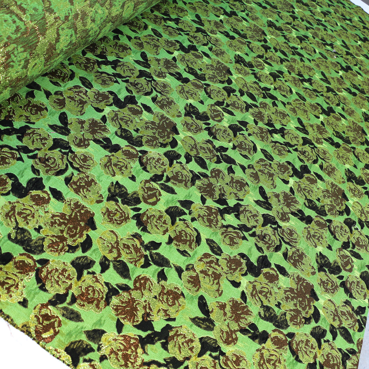 Green Tea Rose Brocade
