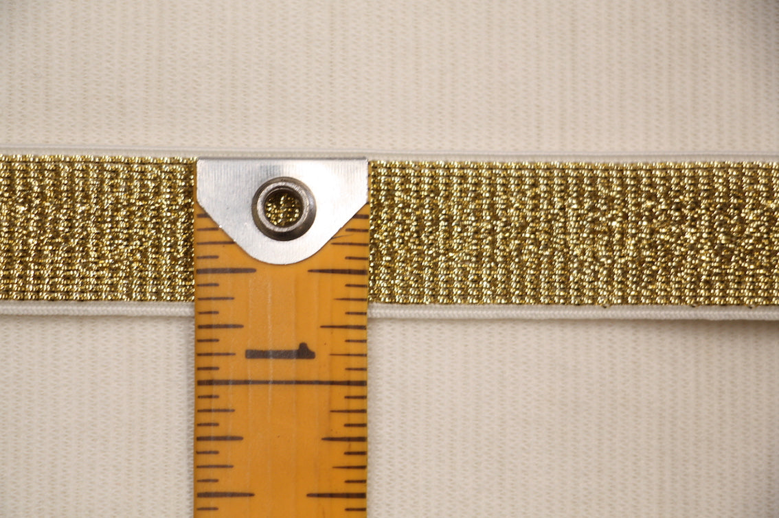 Metallic Fancy Elastic (20mm/ 3/4") - Gold