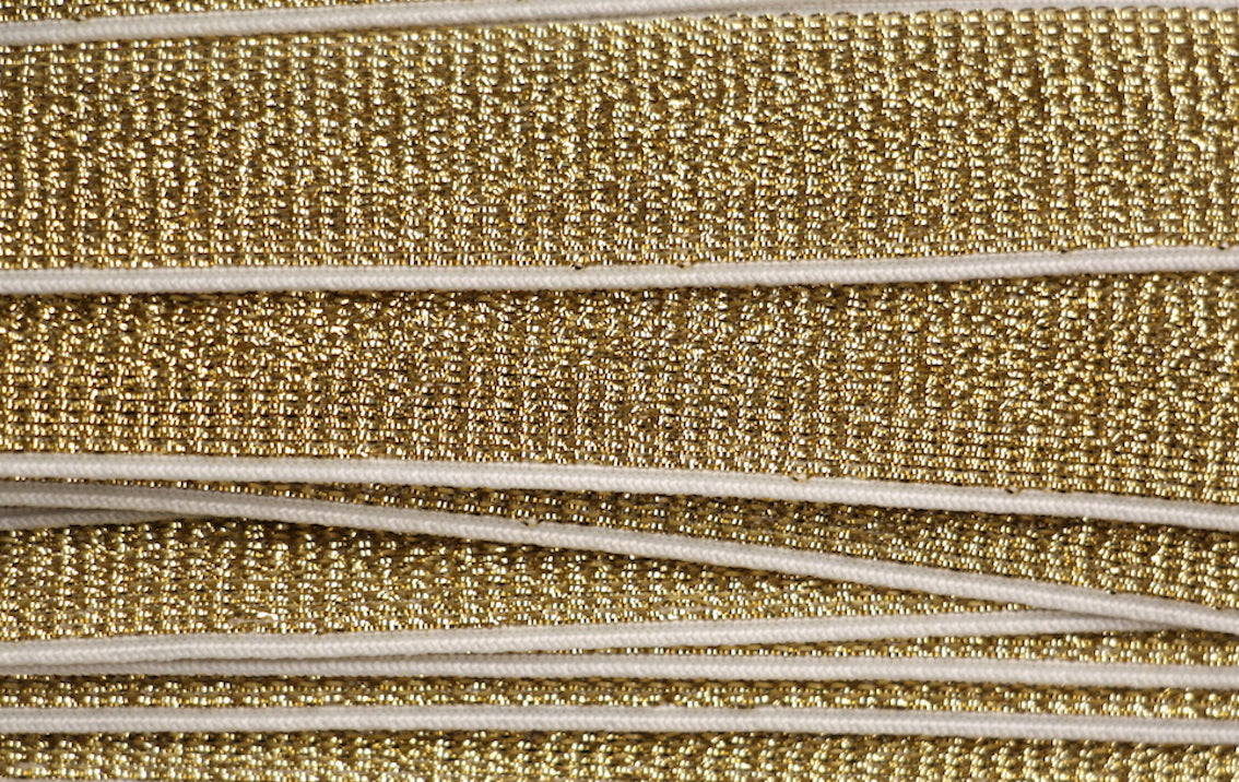 Metallic Fancy Elastic (20mm/ 3/4") - Gold