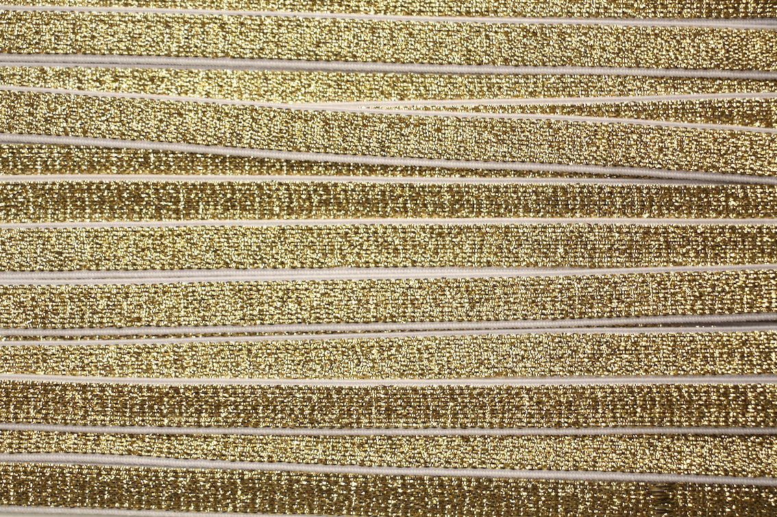 Metallic Fancy Elastic (10mm/ 3/8") - Gold