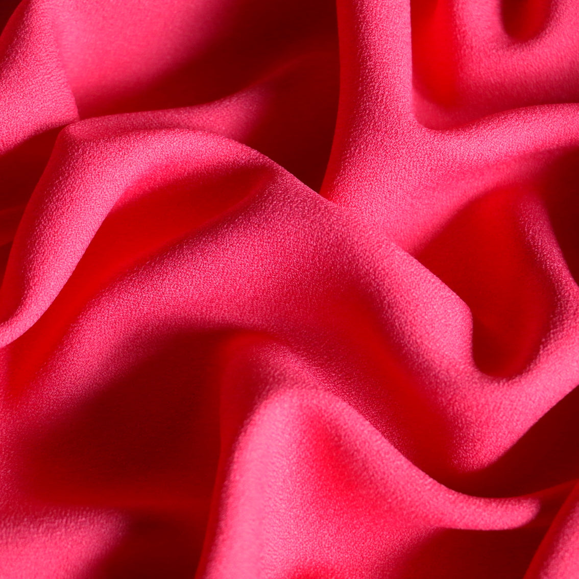 Think Hot Pink Viscose Crepe