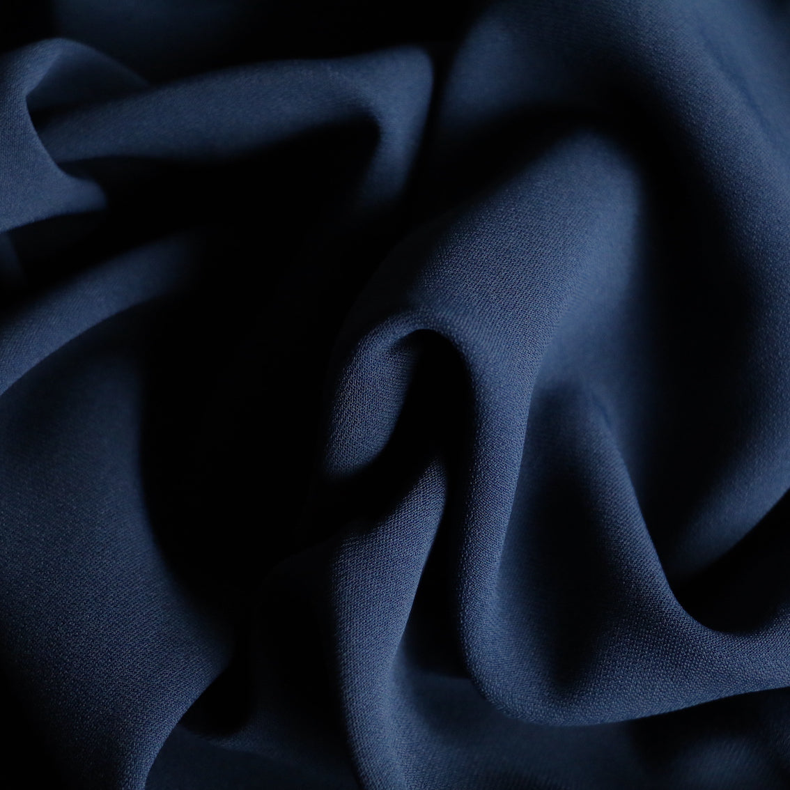 True Blue Dark Faille Crepe