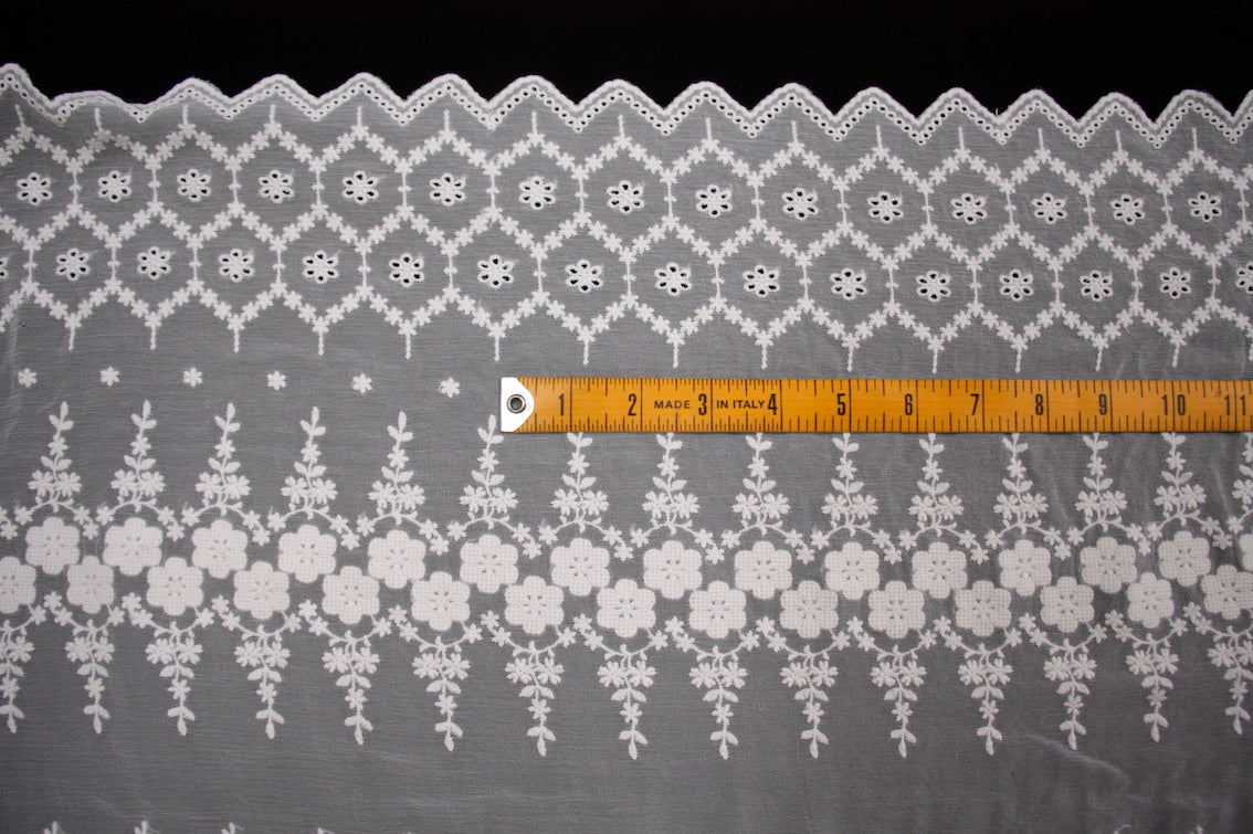 Drifting Borders - Embroidered Silk Georgette