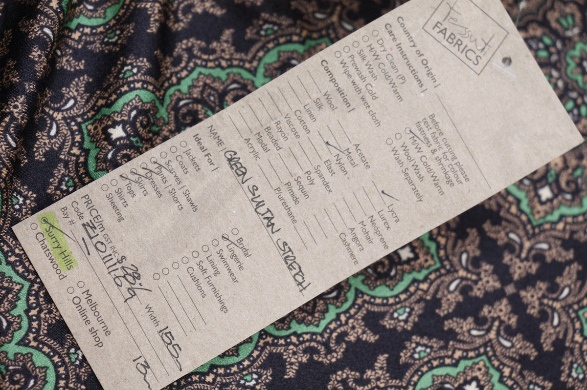 Green Sultan Stretch - Swimwear Fabric