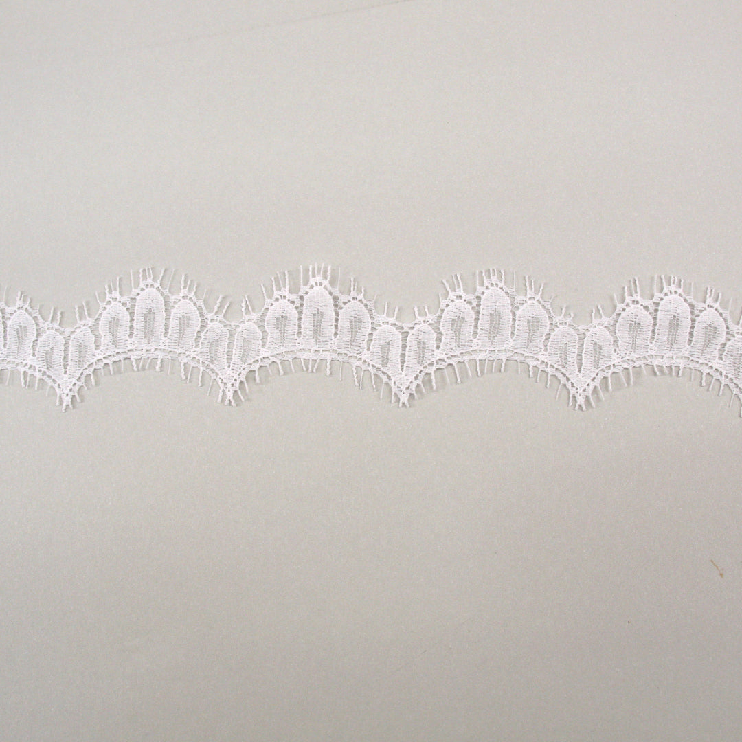 Scalloped White Lace Trim