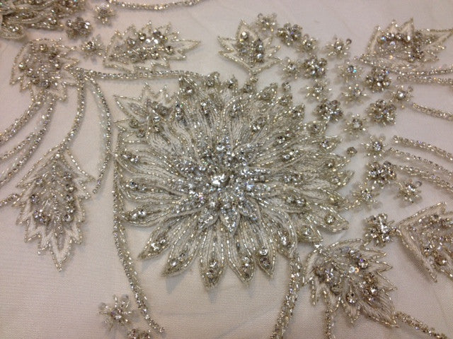 Silver Diamante Motif - 65cm